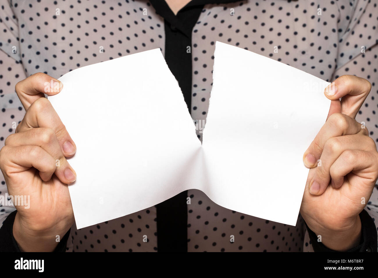 Man Ripping Paper High Resolution Stock Photography and Images - Alamy