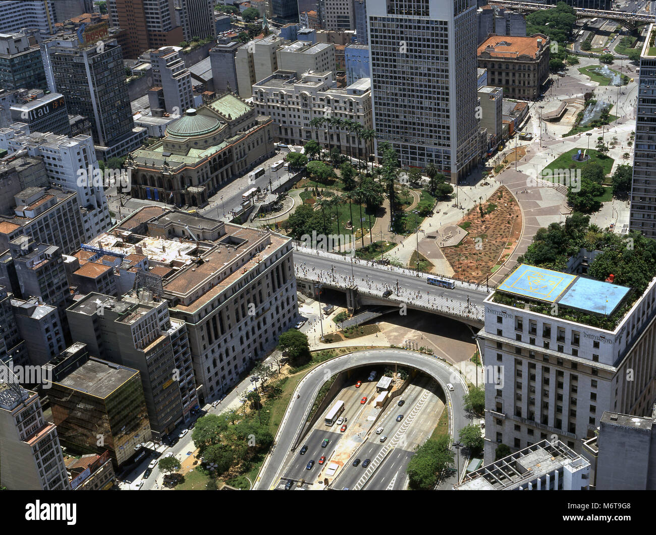 Aerial view, Vale do Anhangabau, Sao Paulo, Brazil Stock Photo - Alamy