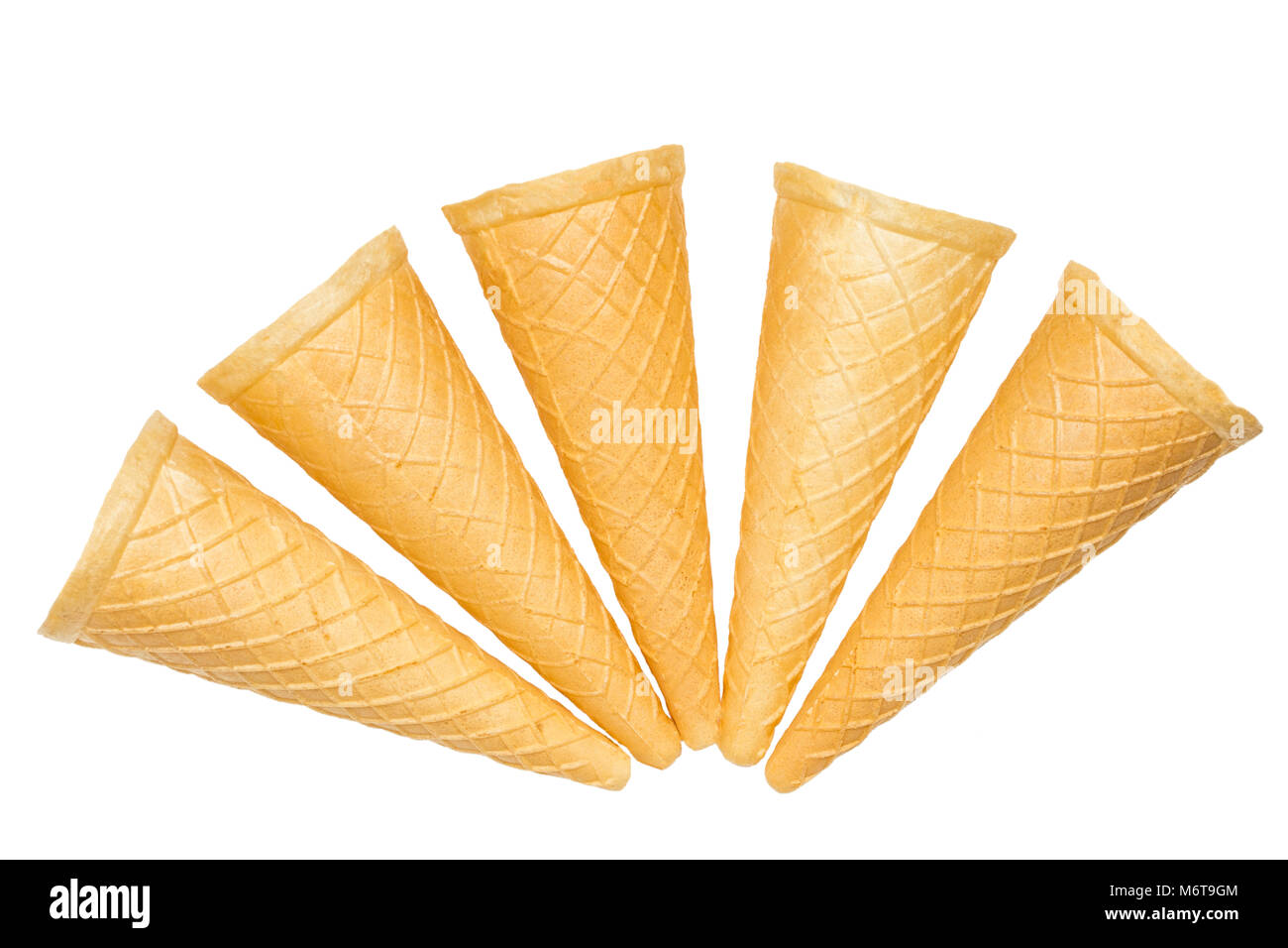 Sweet wafer cone isolated on white background Stock Photo - Alamy