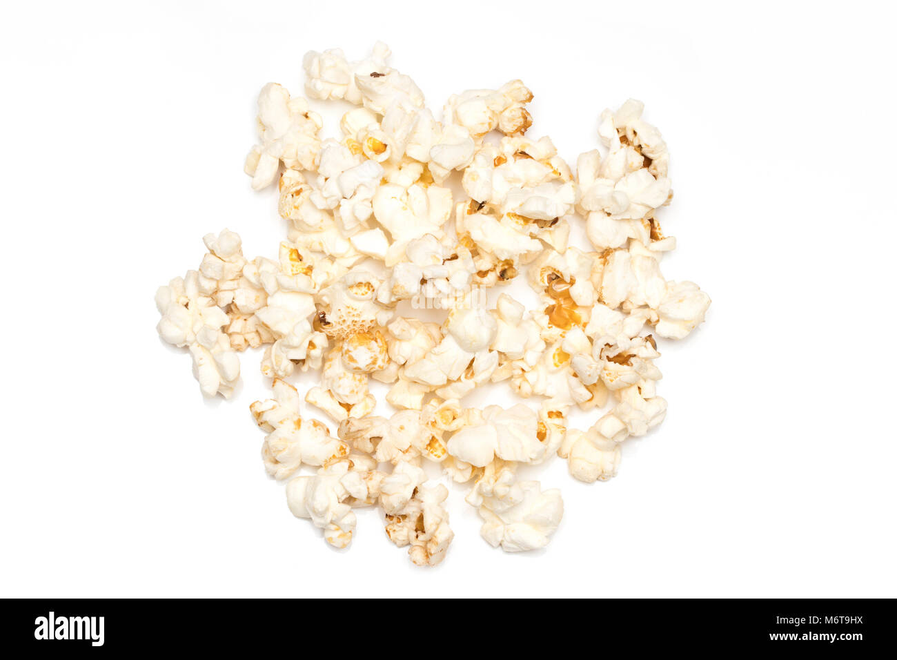 Pile of popcorn isolated on white background Stock Photo - Alamy