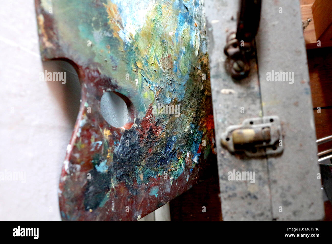 Travel oil painting set Stock Photo - Alamy