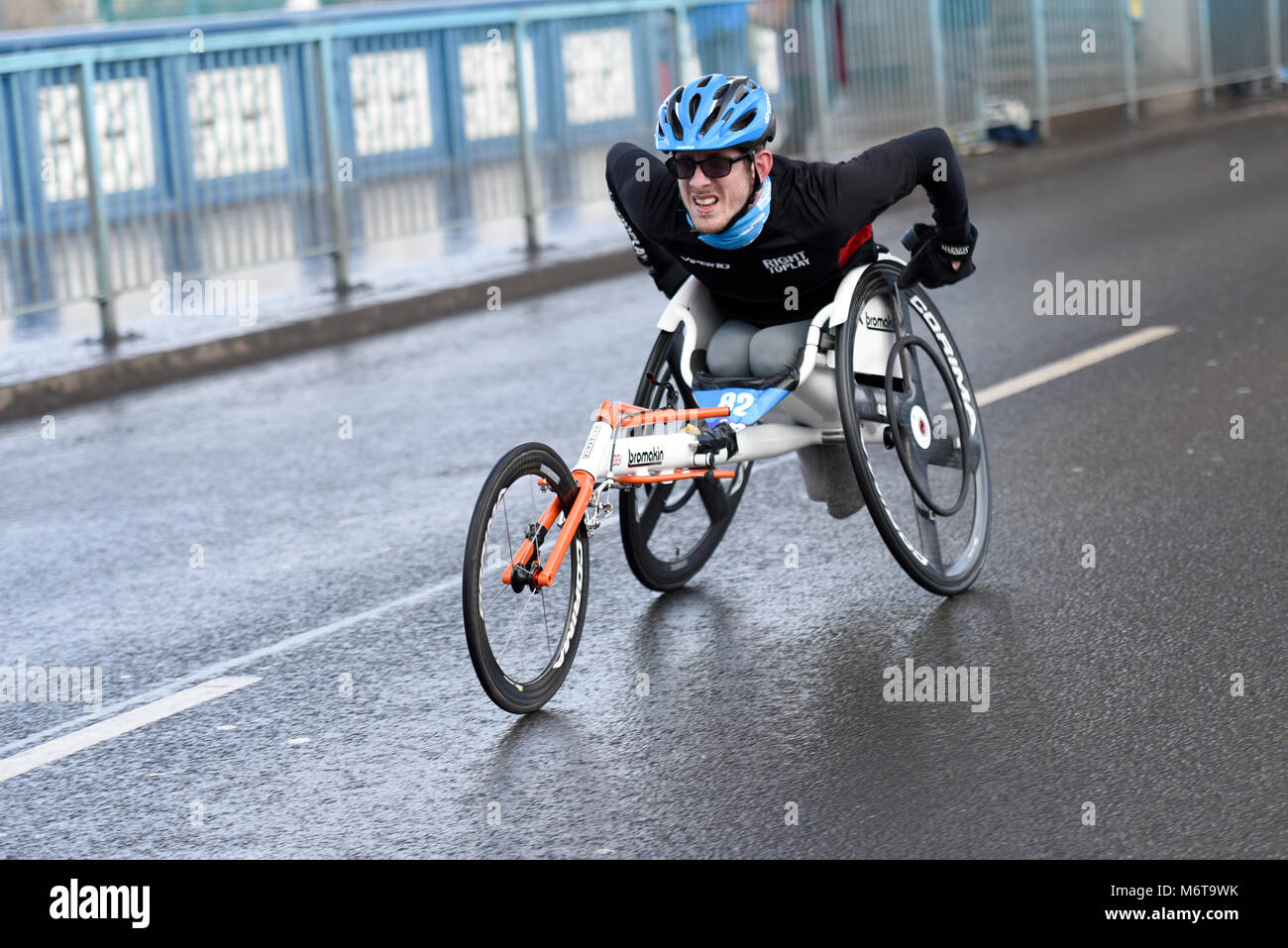 Chris Nash racing in the Vitality Big Half marathon crossing Tower ...