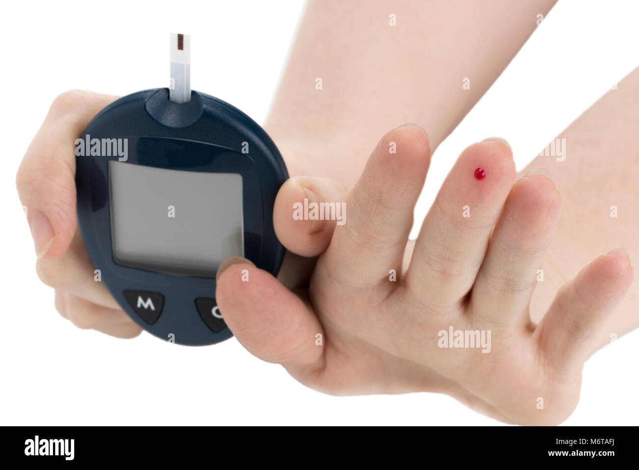 medicine, diabetes, glycemia, health care and people concept - close up ...