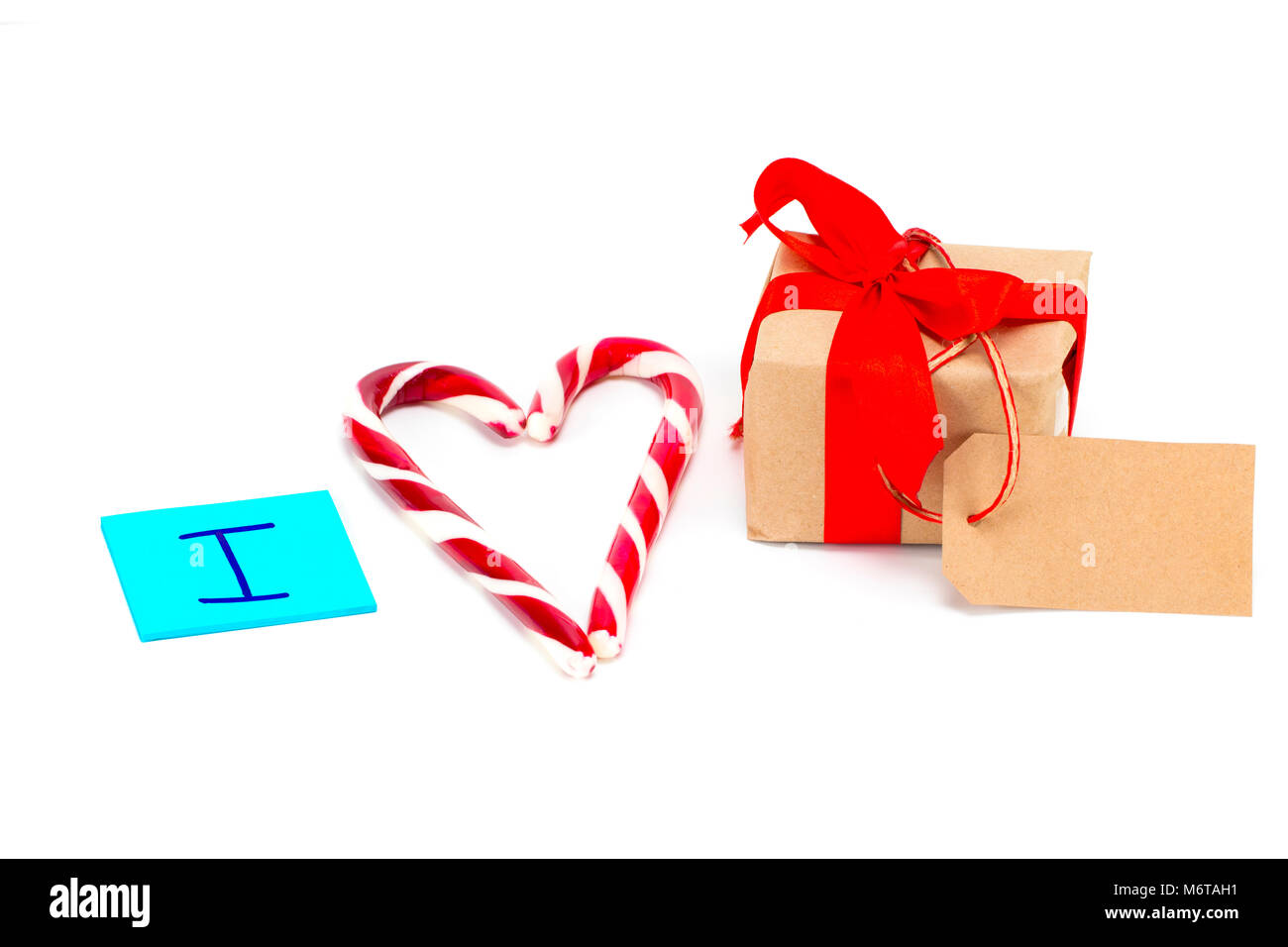 I love gifts written on white background, close-up Stock Photo - Alamy