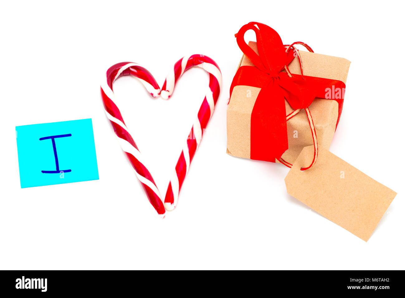 I love gifts written on white background, close-up Stock Photo - Alamy