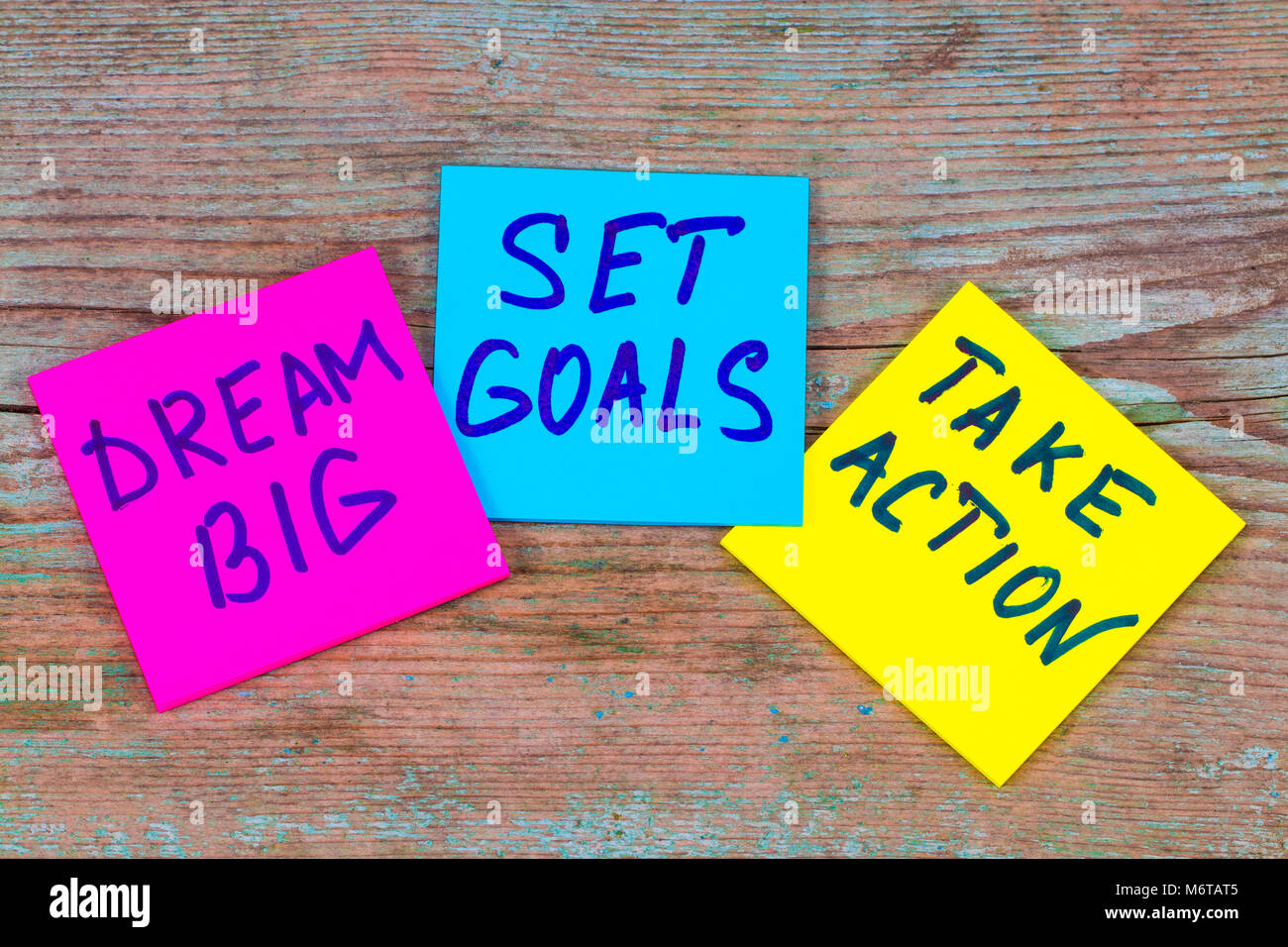 dream big, set goals, take action concept - motivational advice or ...