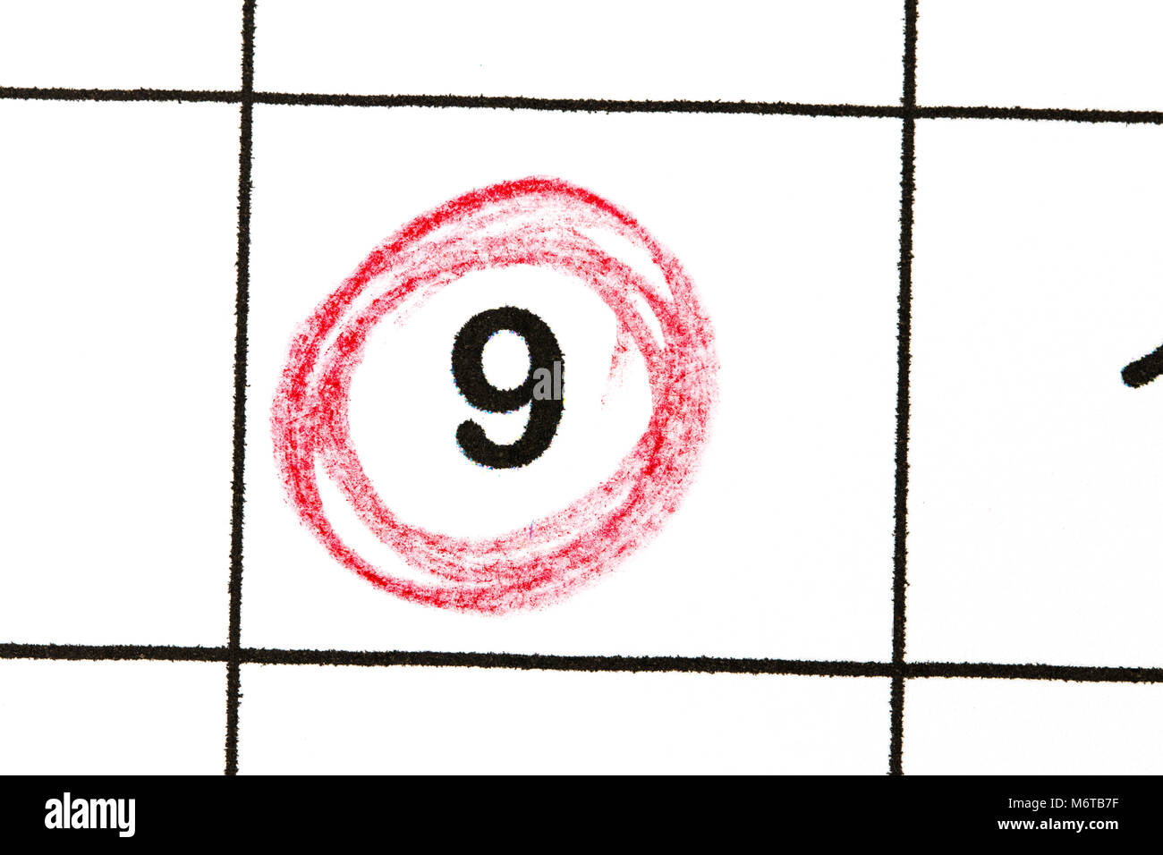 mark-the-date-number-9-the-fifth-day-of-the-month-is-marked-with-a-red