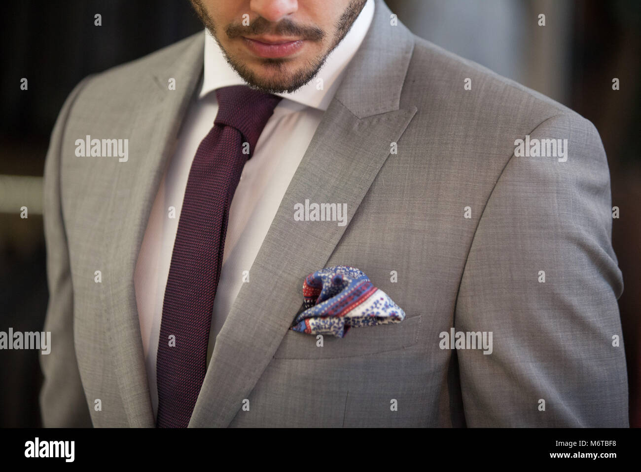Man with style (suit and tie) at work or going to work Stock Photo - Alamy