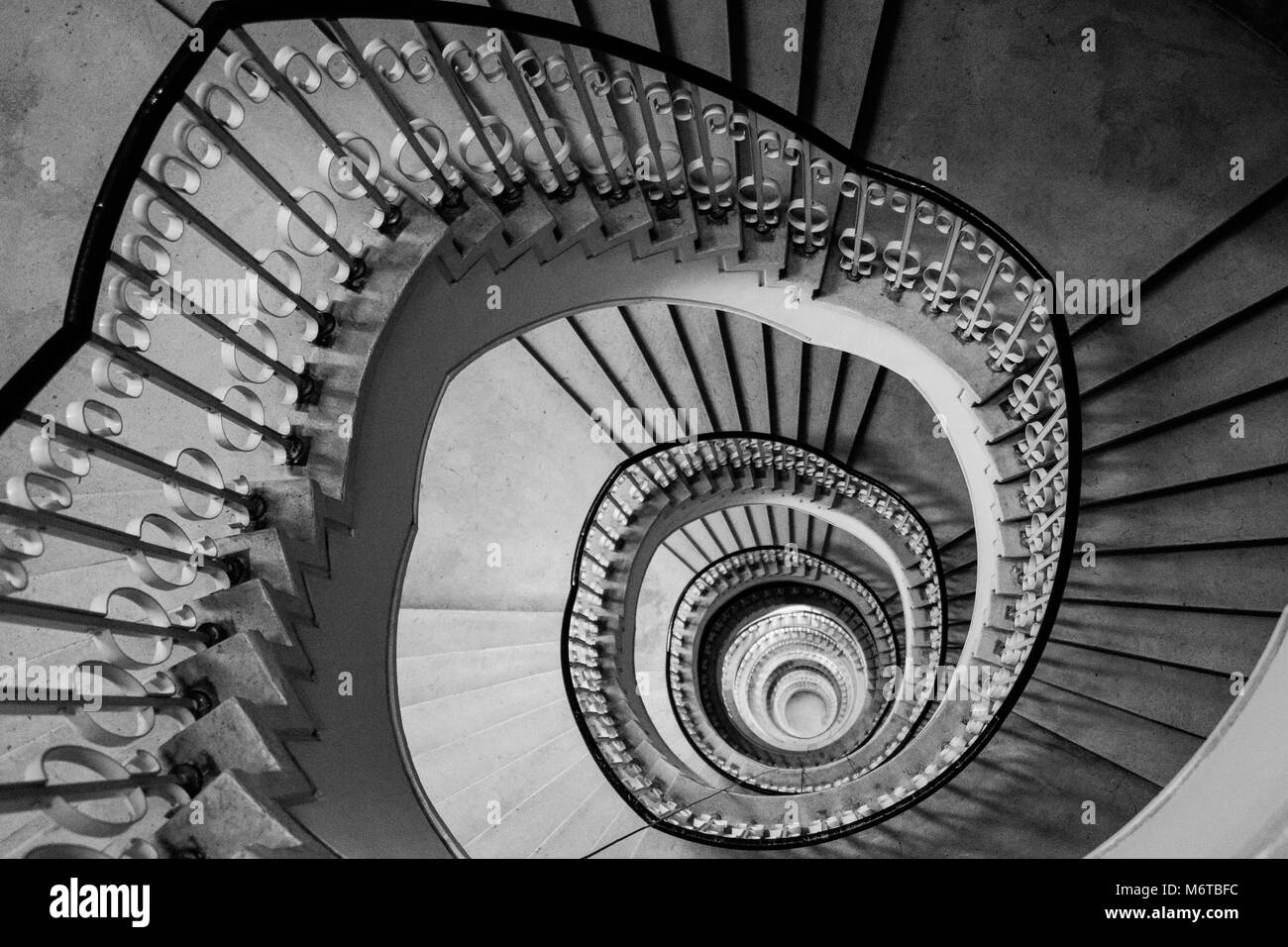 Very deep spiral staircase Stock Photo - Alamy