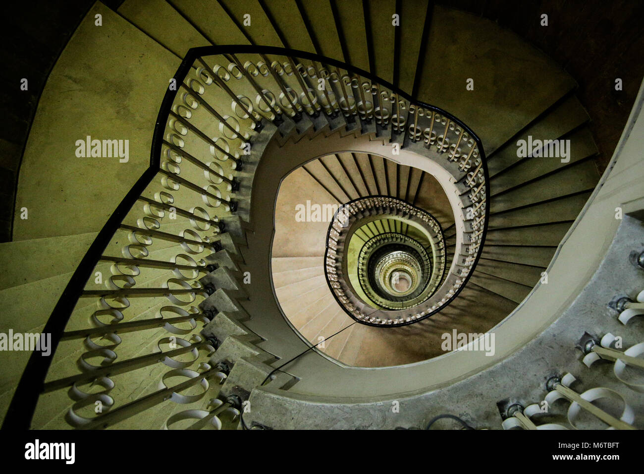 Very deep spiral staircase Stock Photo - Alamy