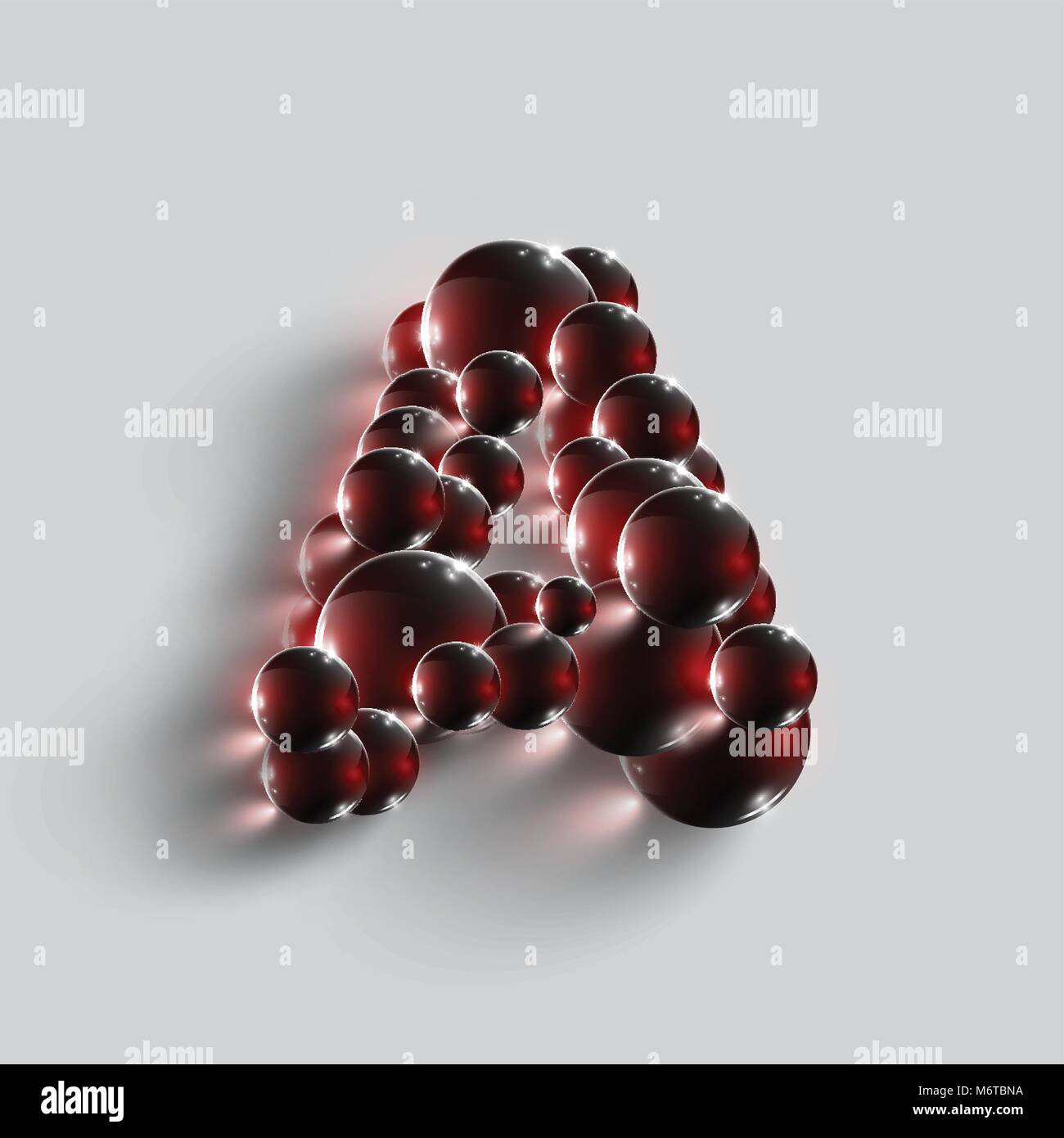 A letter made by red spheres, vector Stock Vector Image & Art - Alamy