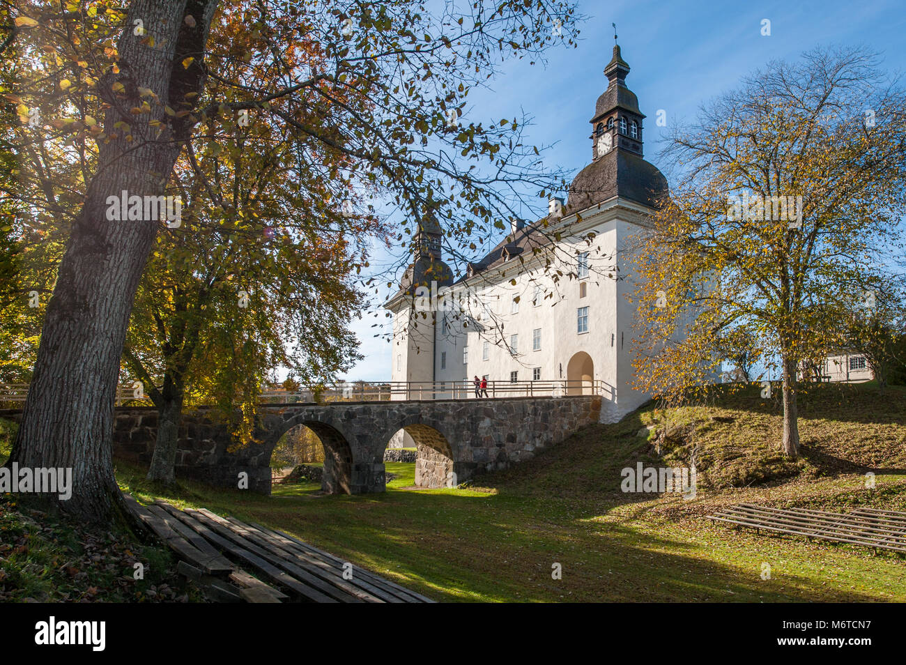 Ekenäs castle during fall in the countryside of Östergötland outside ...