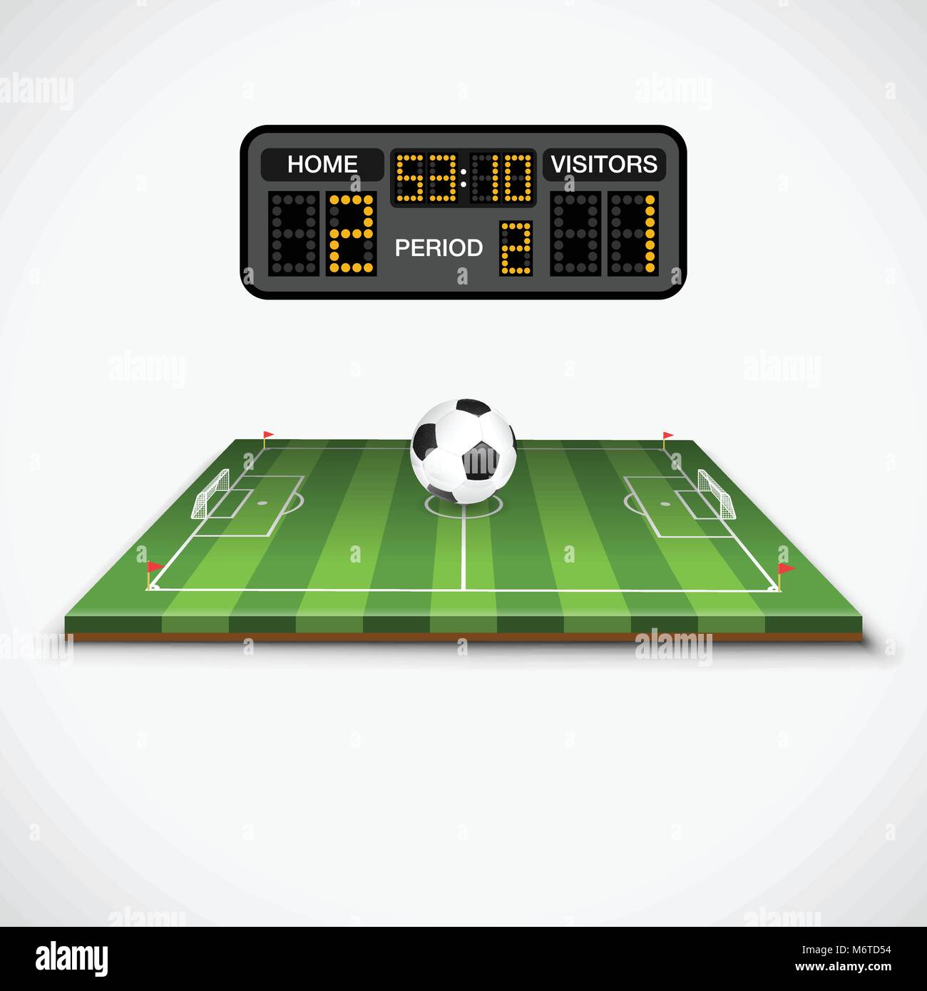 Soccer Field, Ball and Scoreboard Stock Vector Image & Art - Alamy