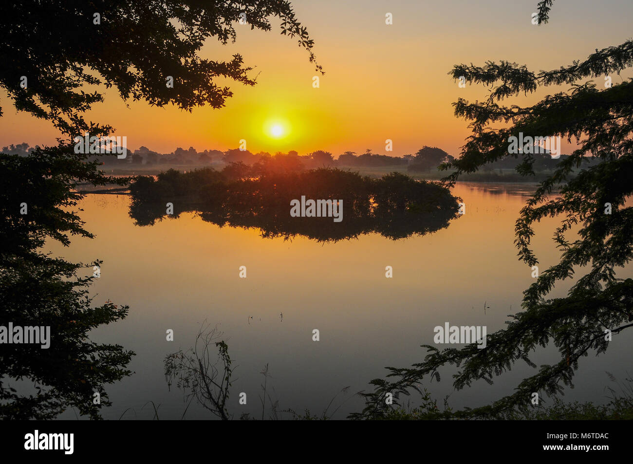 Dawn glow pond hi-res stock photography and images - Alamy