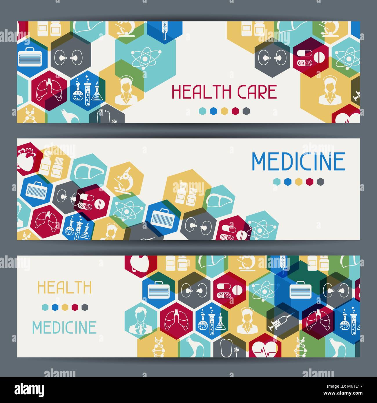 Medical and health care horizontal banners Stock Vector Image & Art - Alamy
