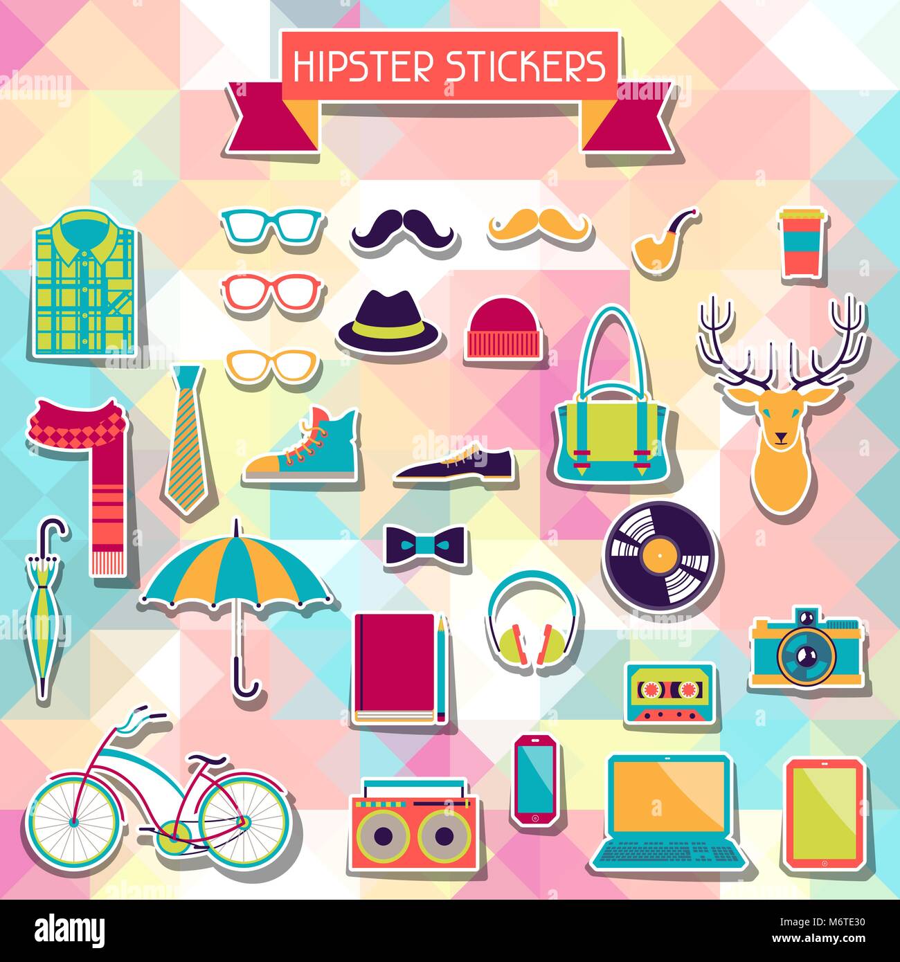 Hipster style elements icons Stock Vector Images - Alamy