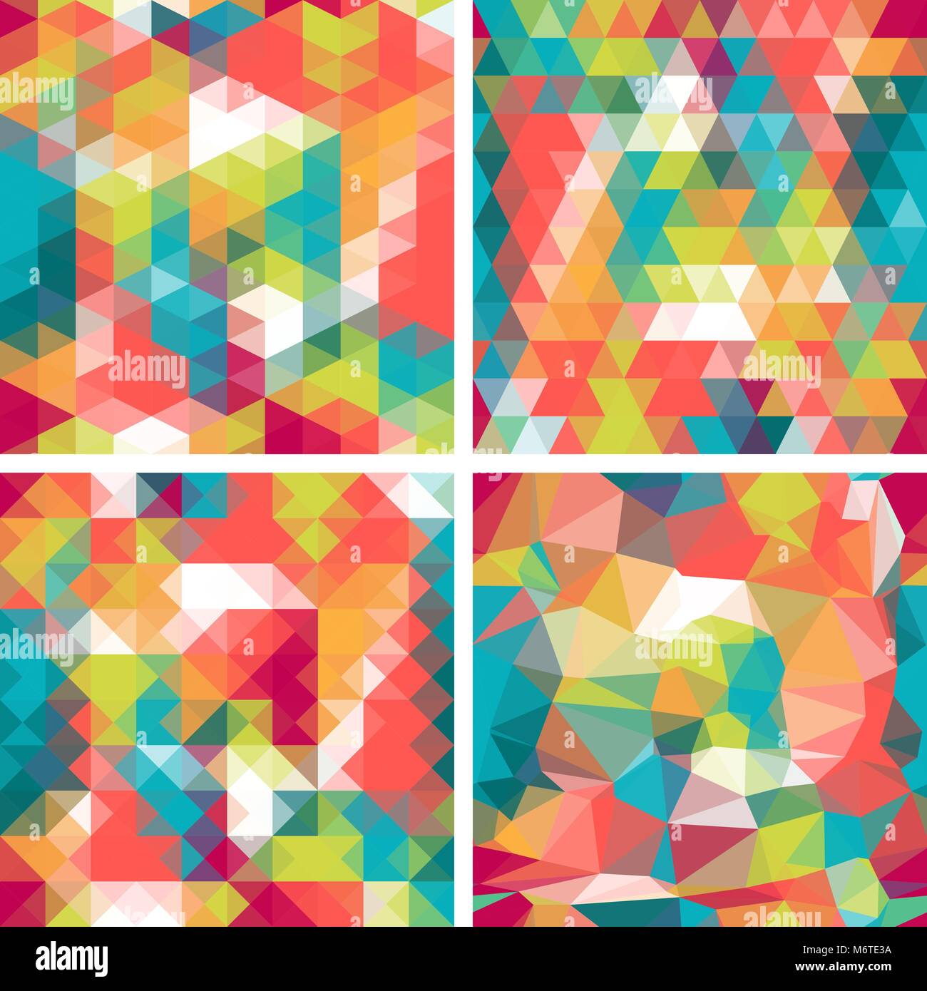 Seamless triangle patterns in retro style Stock Vector Image & Art - Alamy