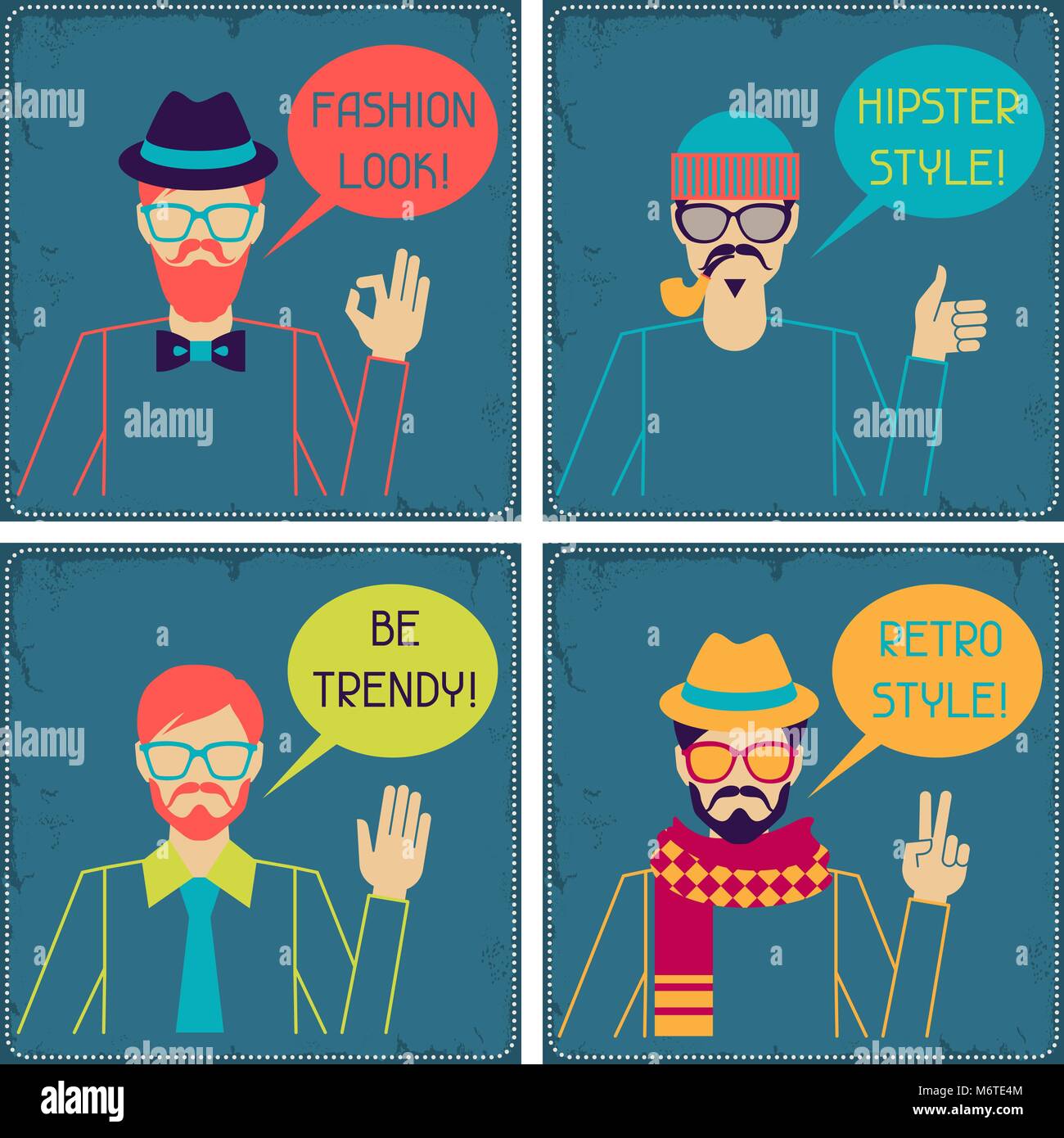 Fashion retro style Stock Vector Images - Alamy