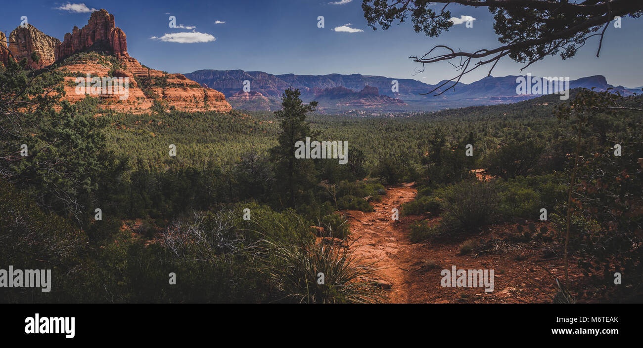 Red-Rock Secret Mountain Wilderness vista with The Fin, Wilson Mountain ...