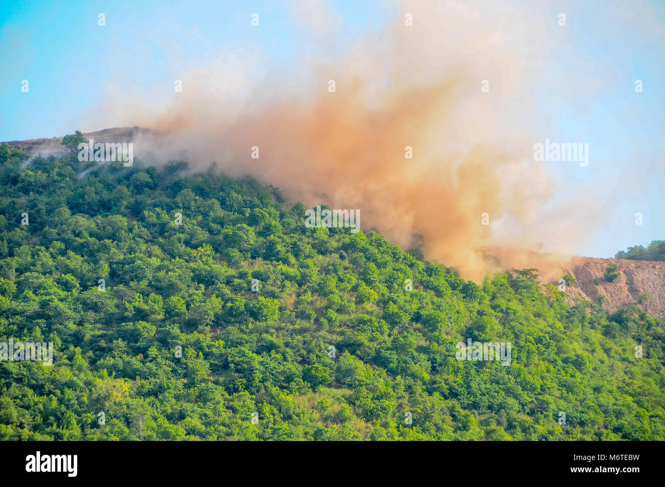 Explosion at copper mine, near Monywa, Myanmar Stock Photo - Alamy