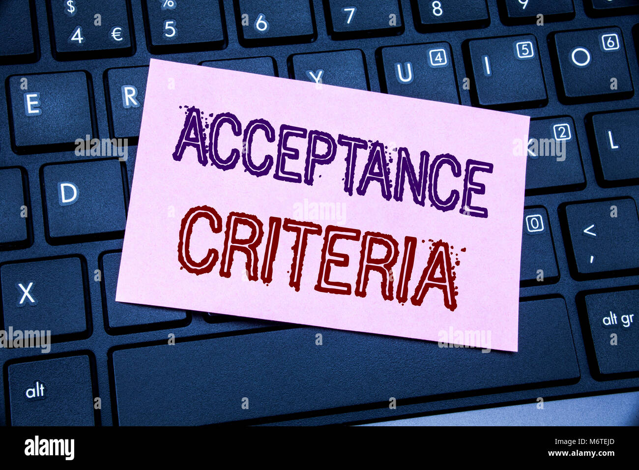 Acceptance criteria text hi-res stock photography and images - Alamy