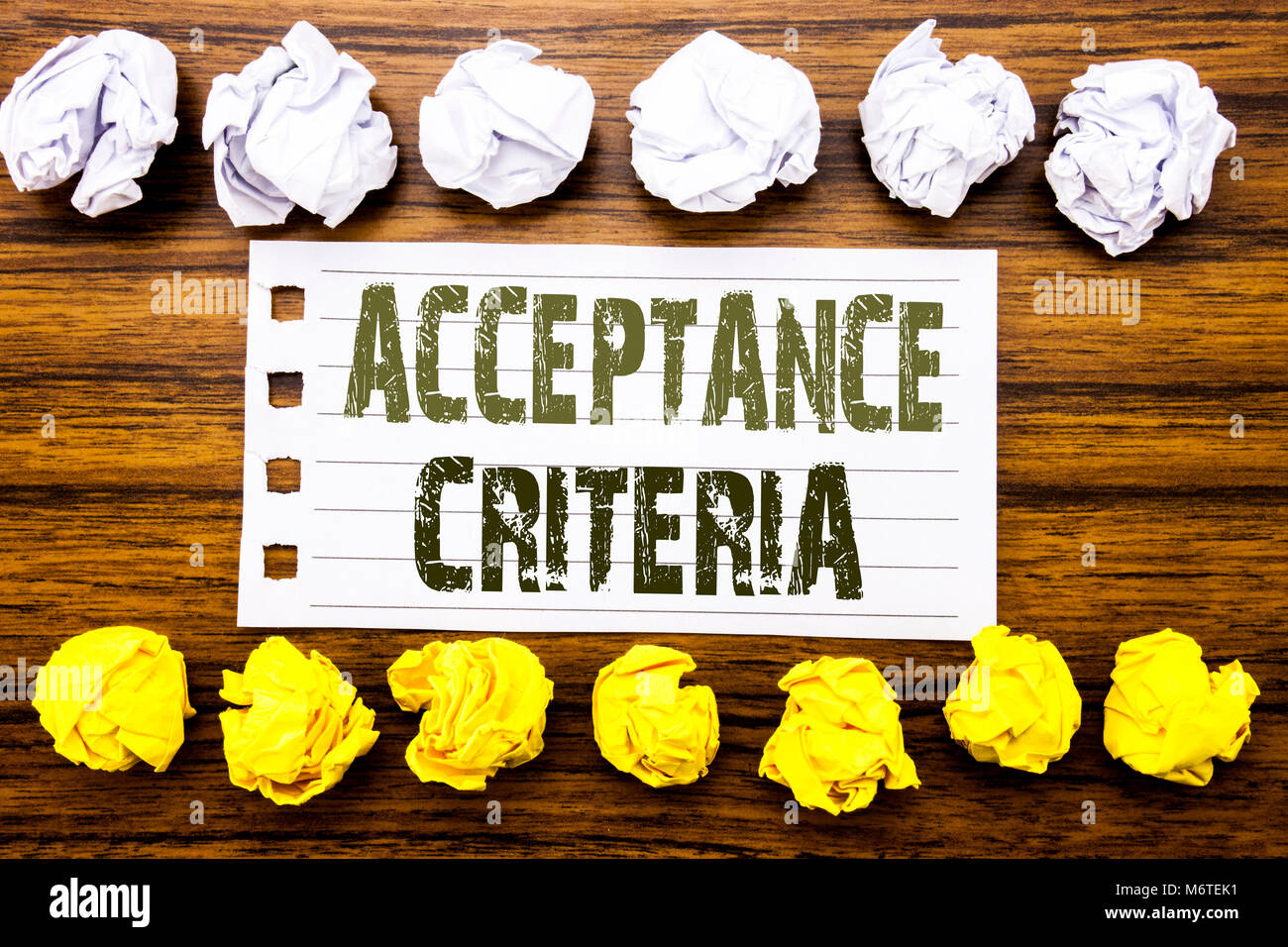 Acceptance criteria text hi-res stock photography and images - Alamy