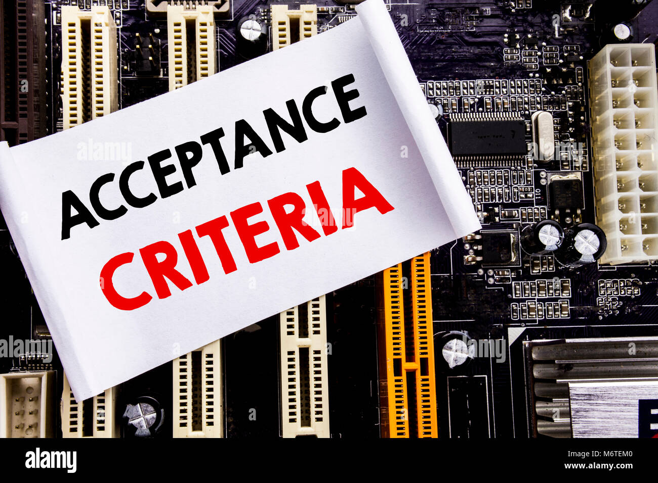 Word, writing Acceptance Criteria. Business concept for Digital ...