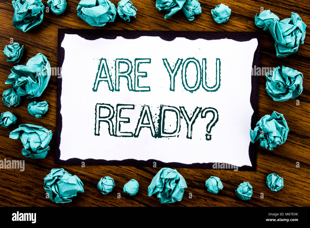 Handwriting Announcement text showing Are You Ready. Business concept ...