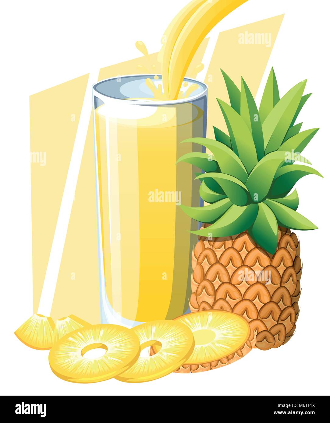 Pineapple cocktail slice on Stock Vector Images - Alamy