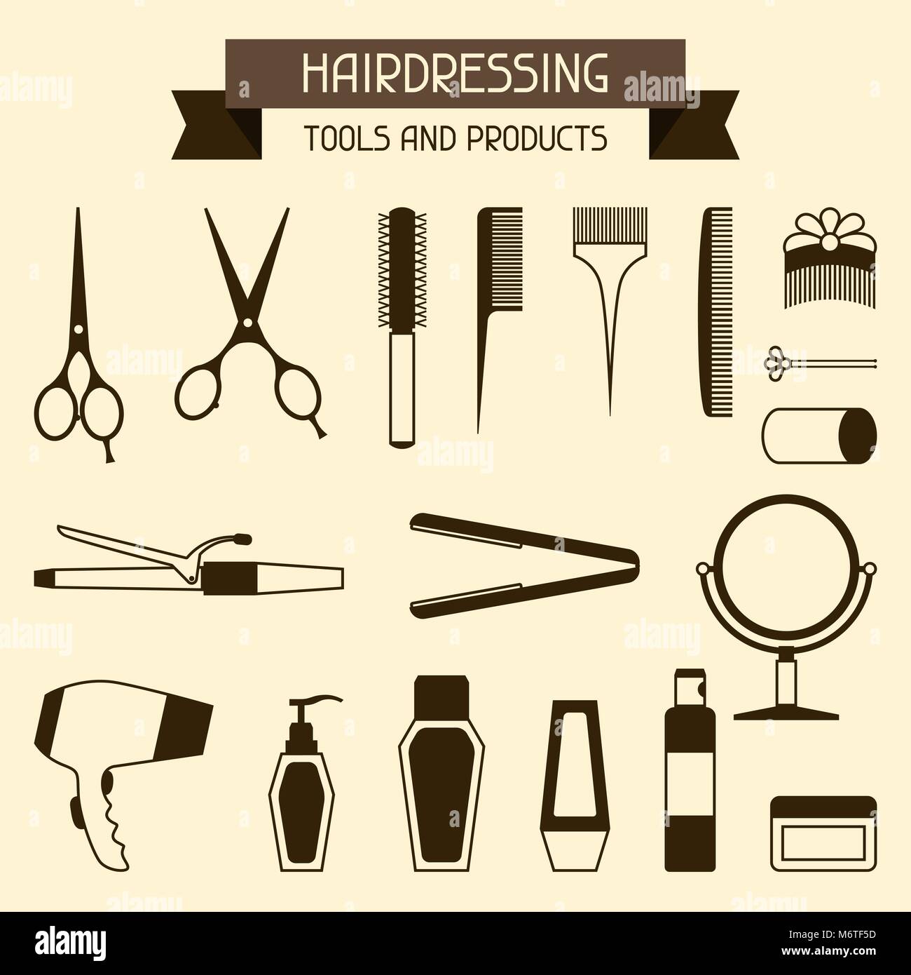 Set hair curlers on Stock Vector Images - Alamy