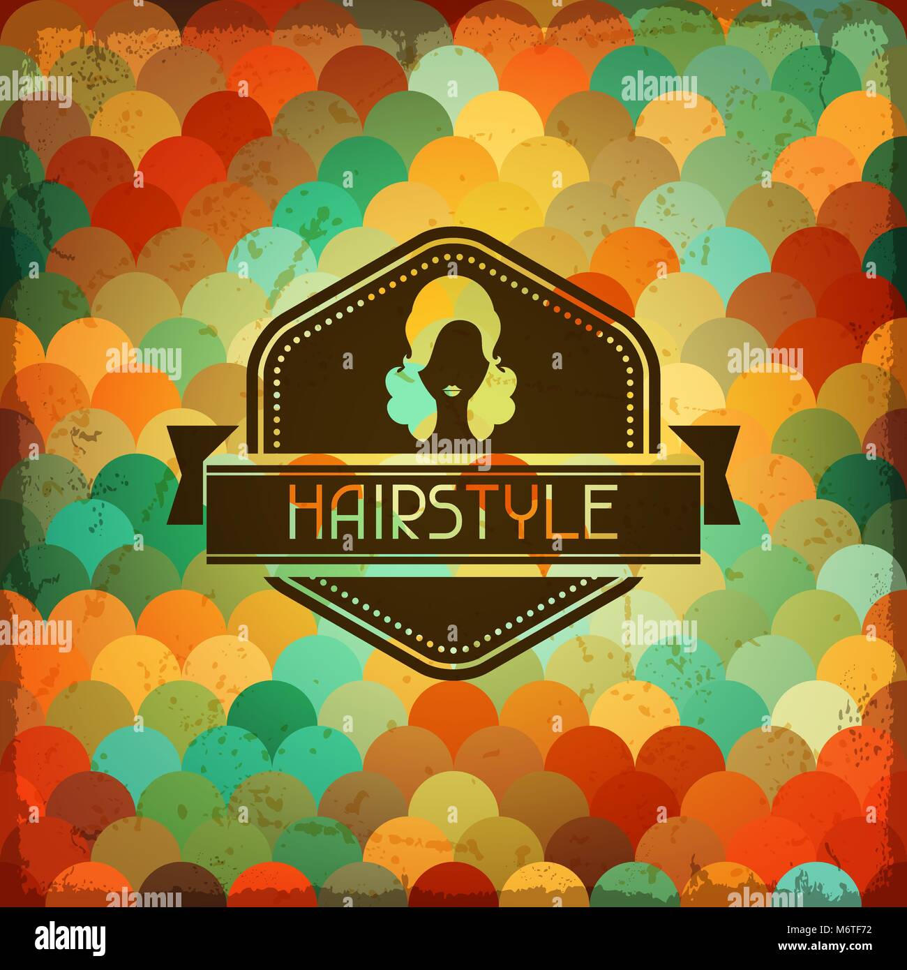 Mosaic background ribbon badge Stock Vector Images - Alamy