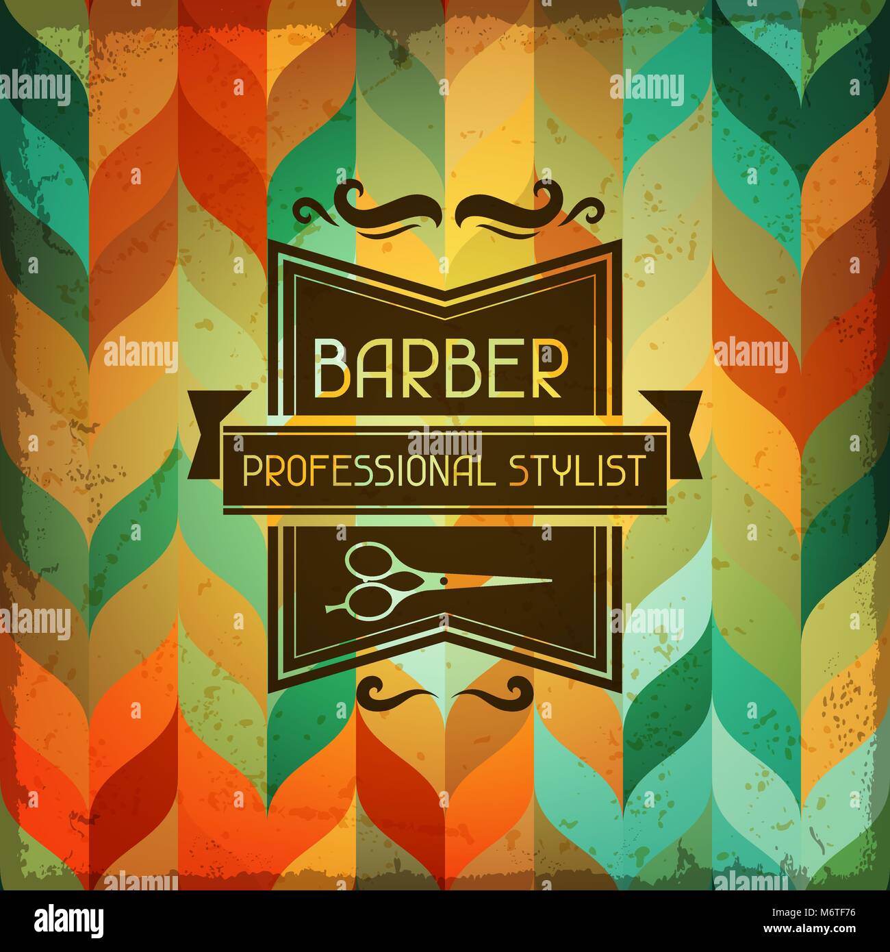 Mosaic background ribbon badge Stock Vector Images - Alamy