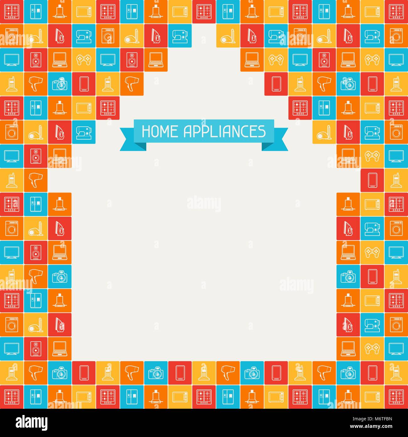 Home appliances and electronics background Stock Vector Image & Art - Alamy