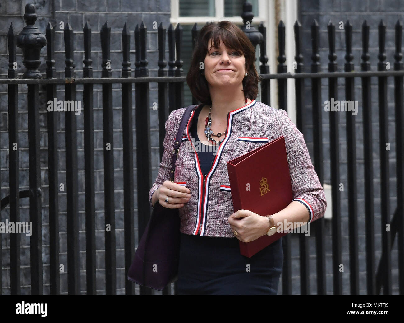 Energy Secretary Claire Perry arriving at 10 Downing Street, London ...
