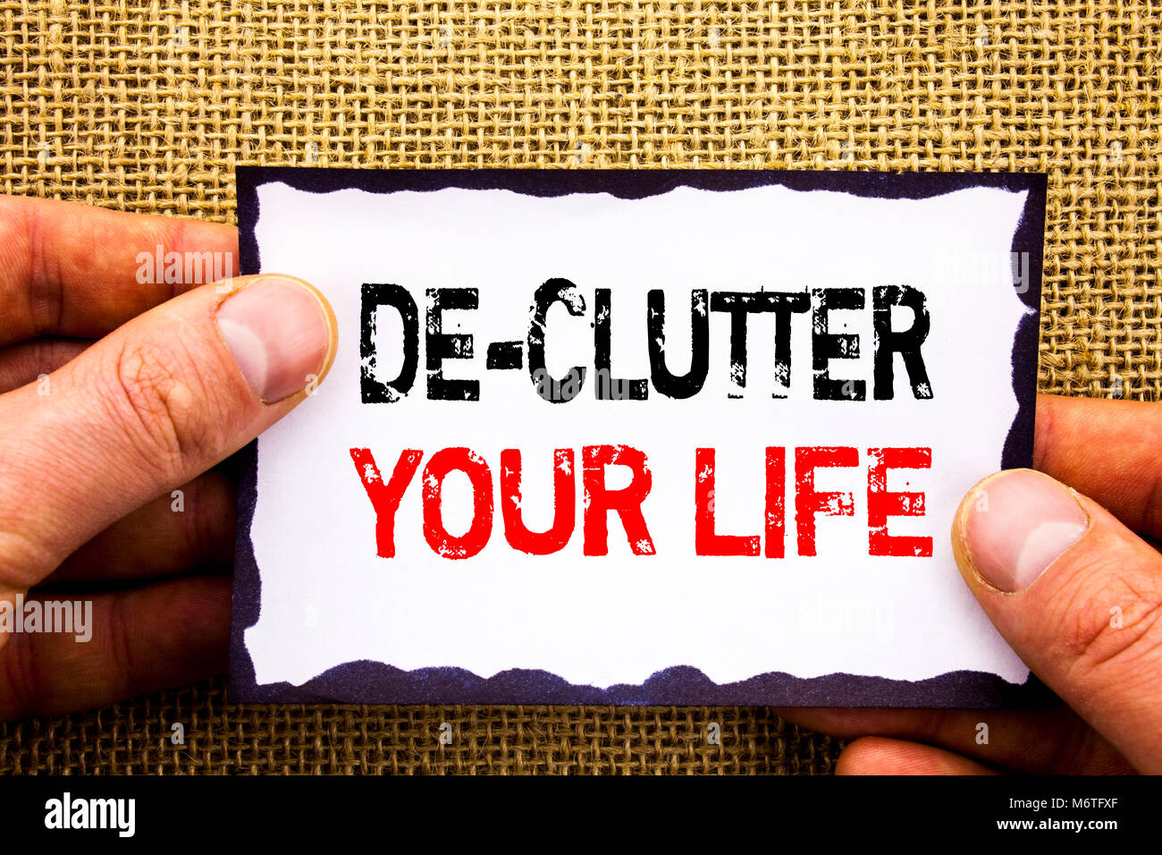 Writing text showing De-Clutter Your Life. Concept meaning Free Less ...