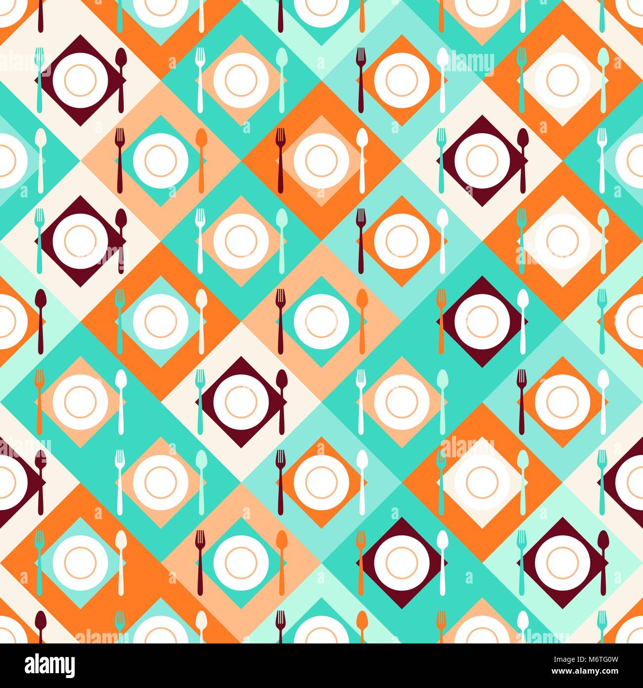 Background forks spoons vector Stock Vector Images - Alamy