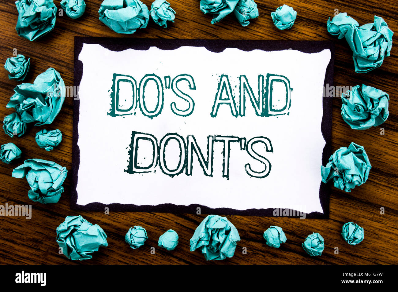 Handwriting Announcement text showing Do s And Do Not Donts. Business ...