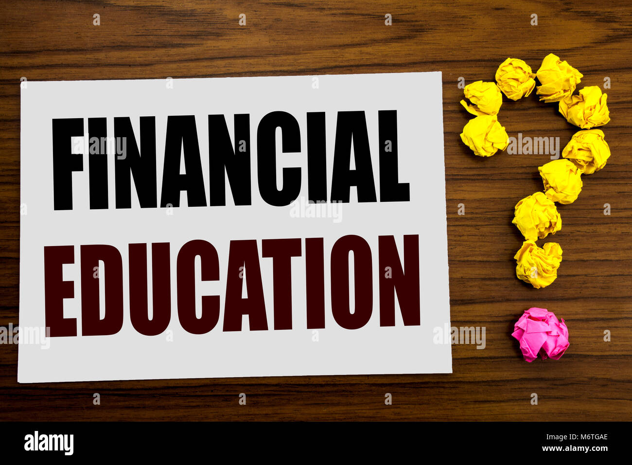 Hand writing text caption inspiration showing Financial Education ...