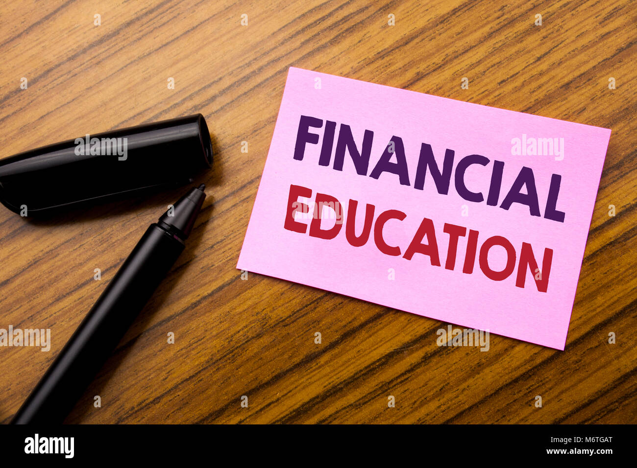 Word, writing Financial Education. Business concept for Finance ...
