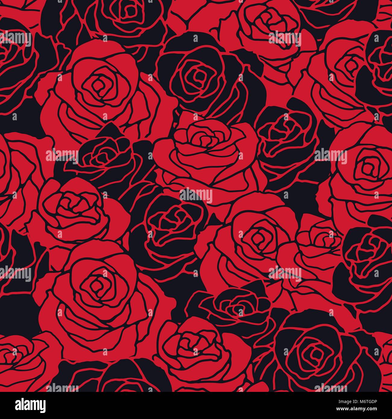 Seamless pattern with flowers roses Stock Vector Image & Art - Alamy