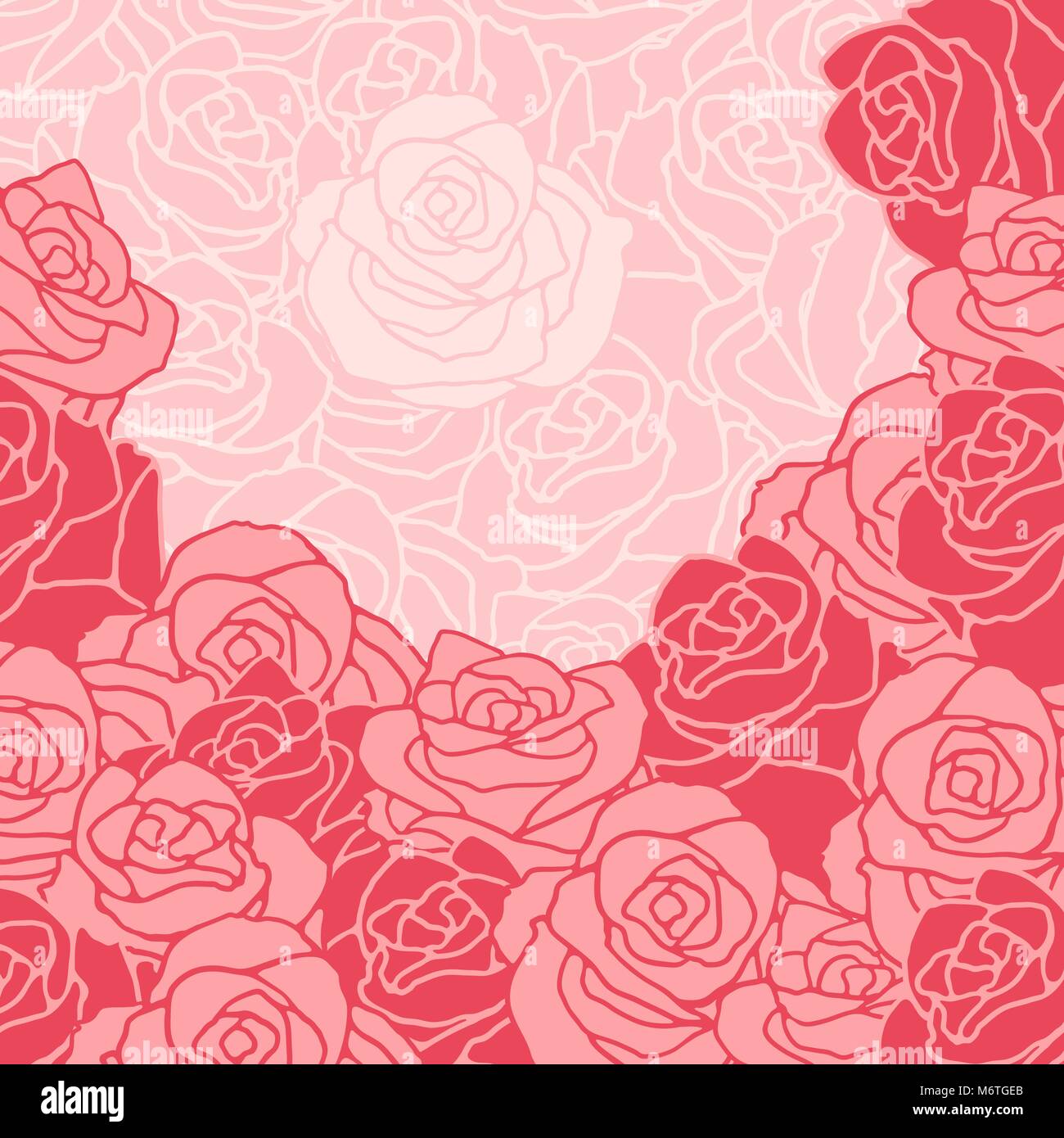 Seamless pattern with flowers roses Stock Vector Image & Art - Alamy