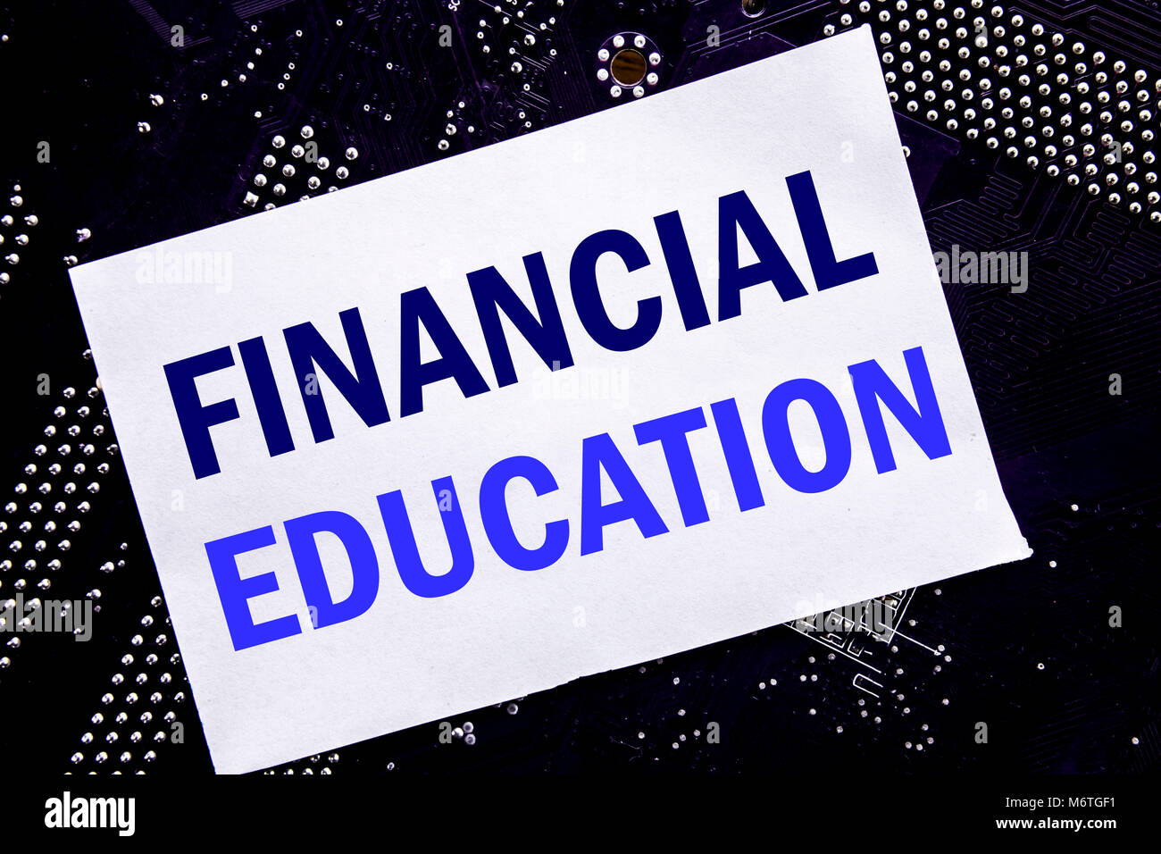Handwritten text showing Financial Education. Business concept for ...