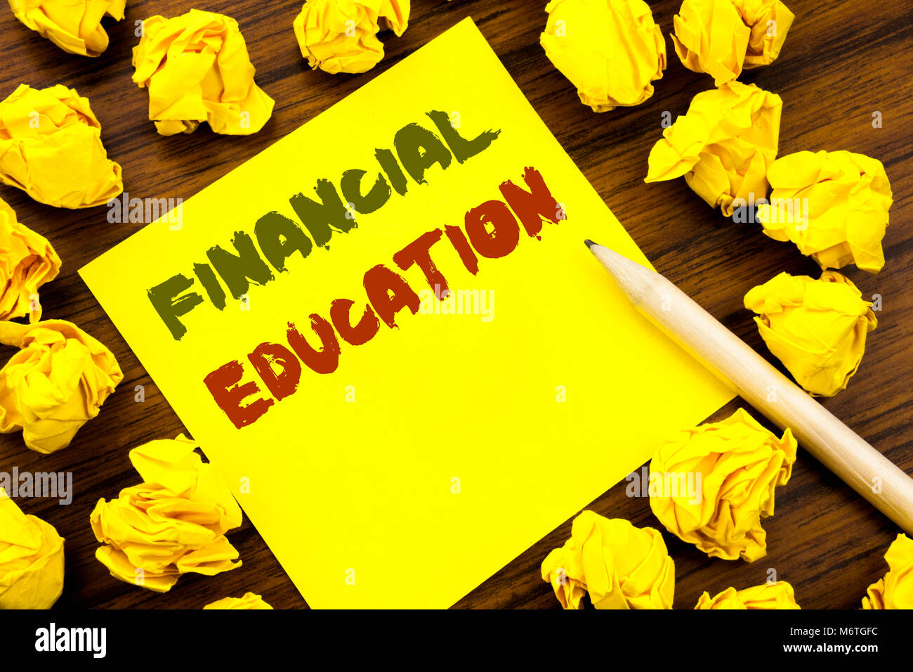 Word, writing Financial Education. Business concept for Finance ...