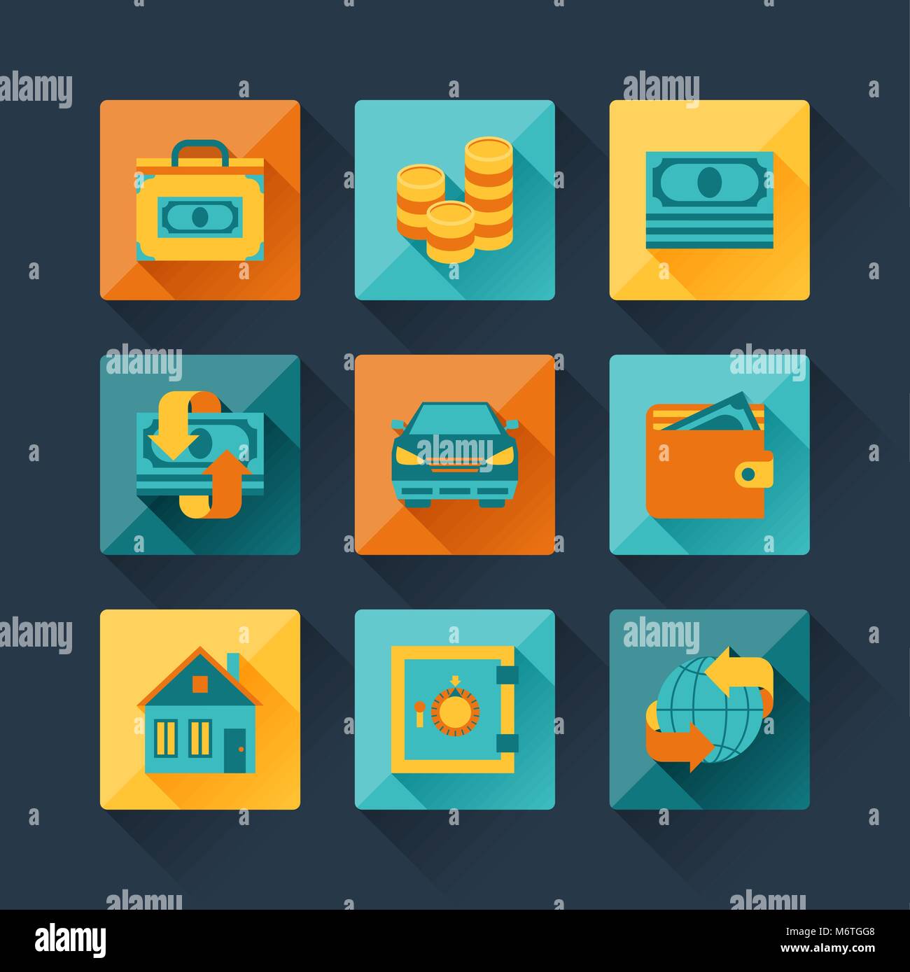 Finance business ui icons Stock Vector Images - Alamy