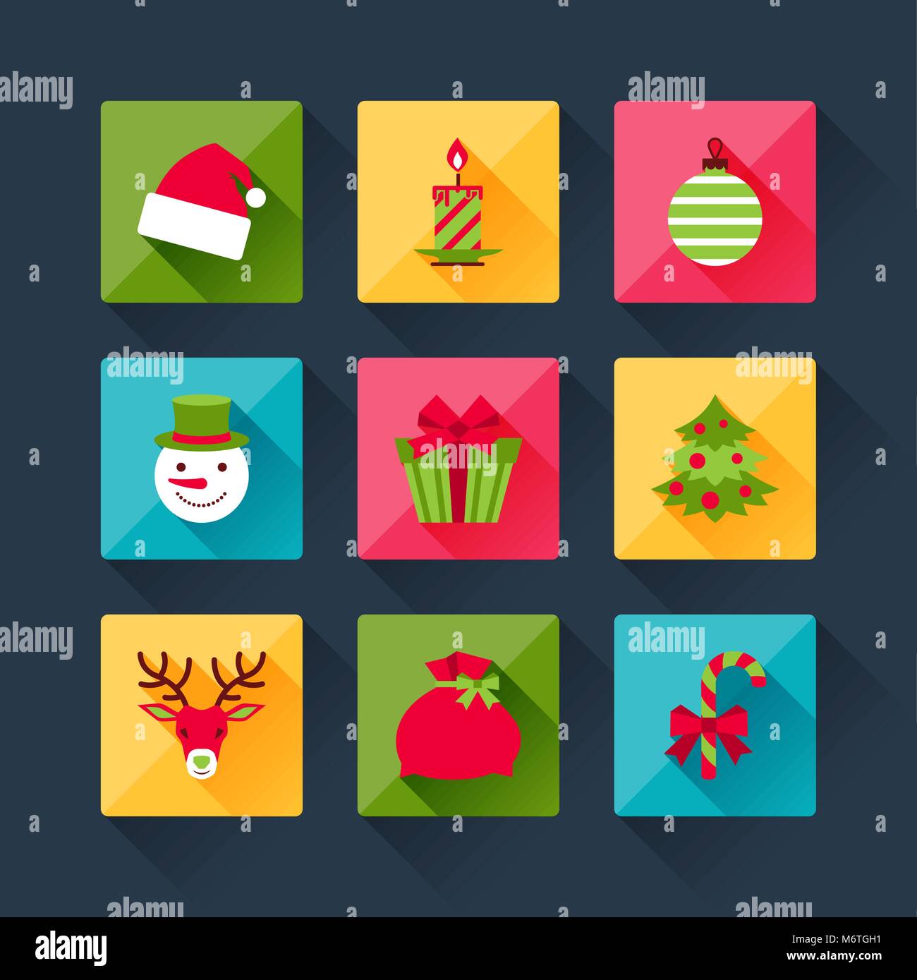 Set flat square design Stock Vector Images - Alamy