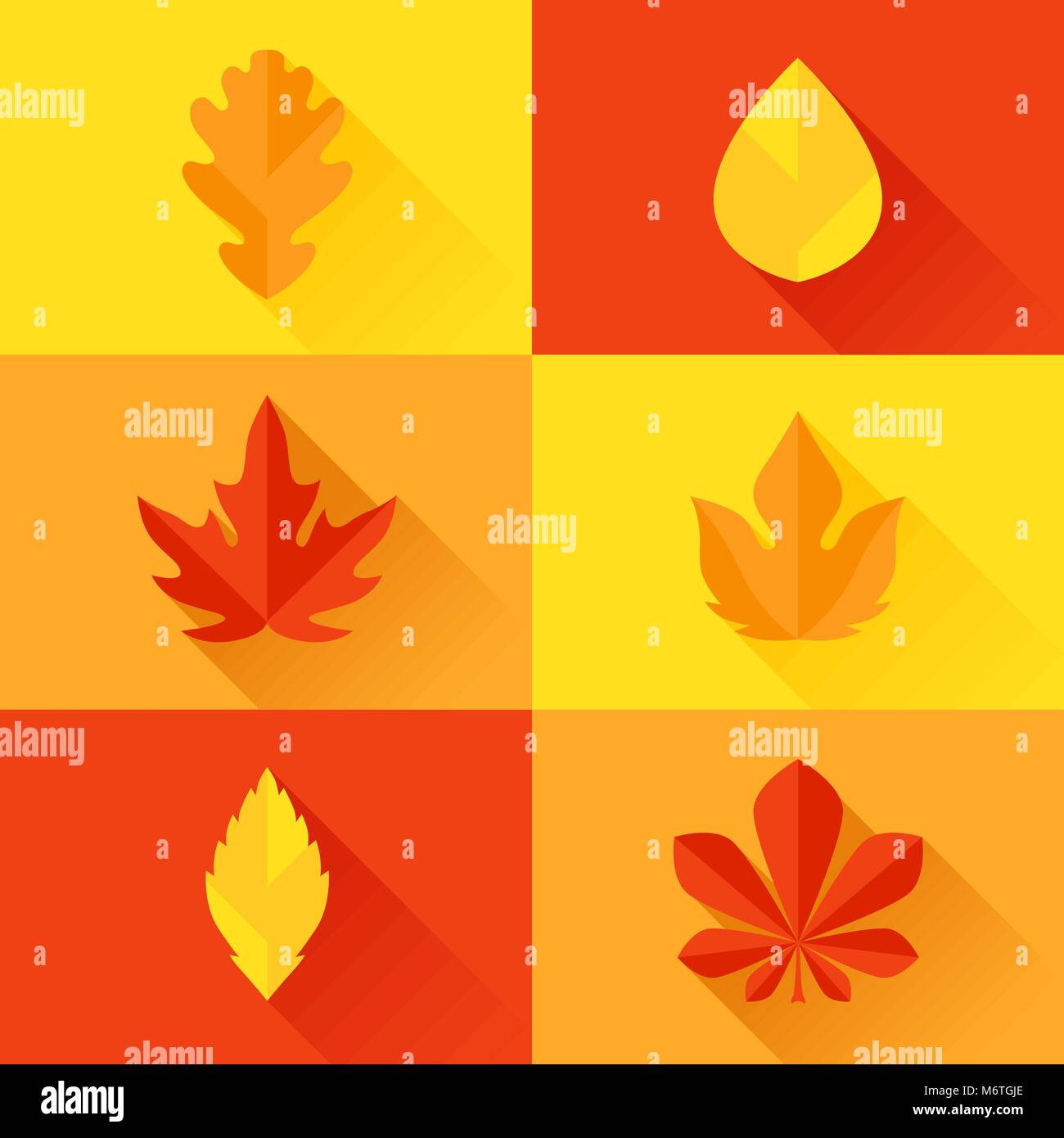 Autumn leaves shadow in Stock Vector Images - Alamy
