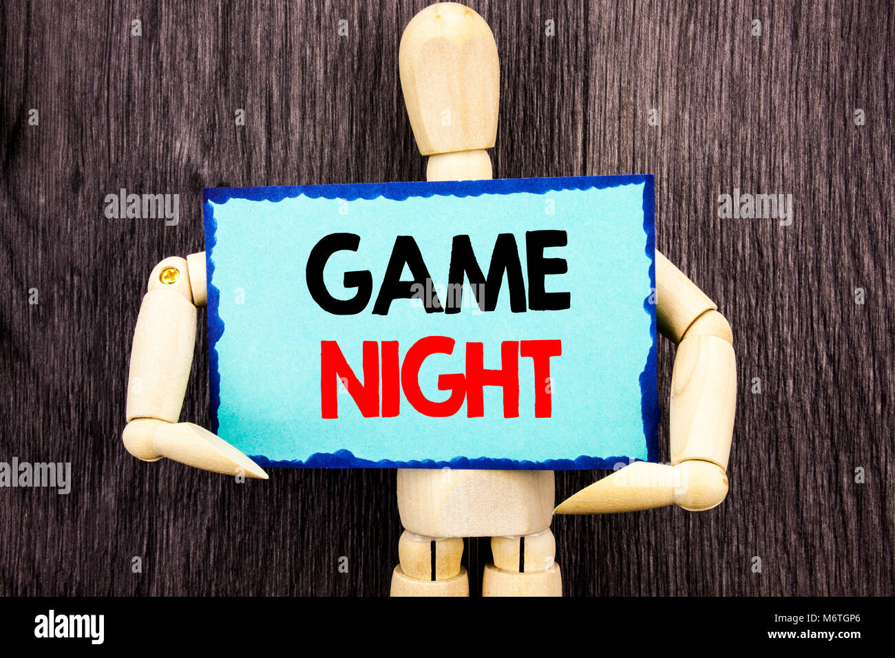 Writing text showing Game Night. Concept meaning Entertainment Fun Play ...