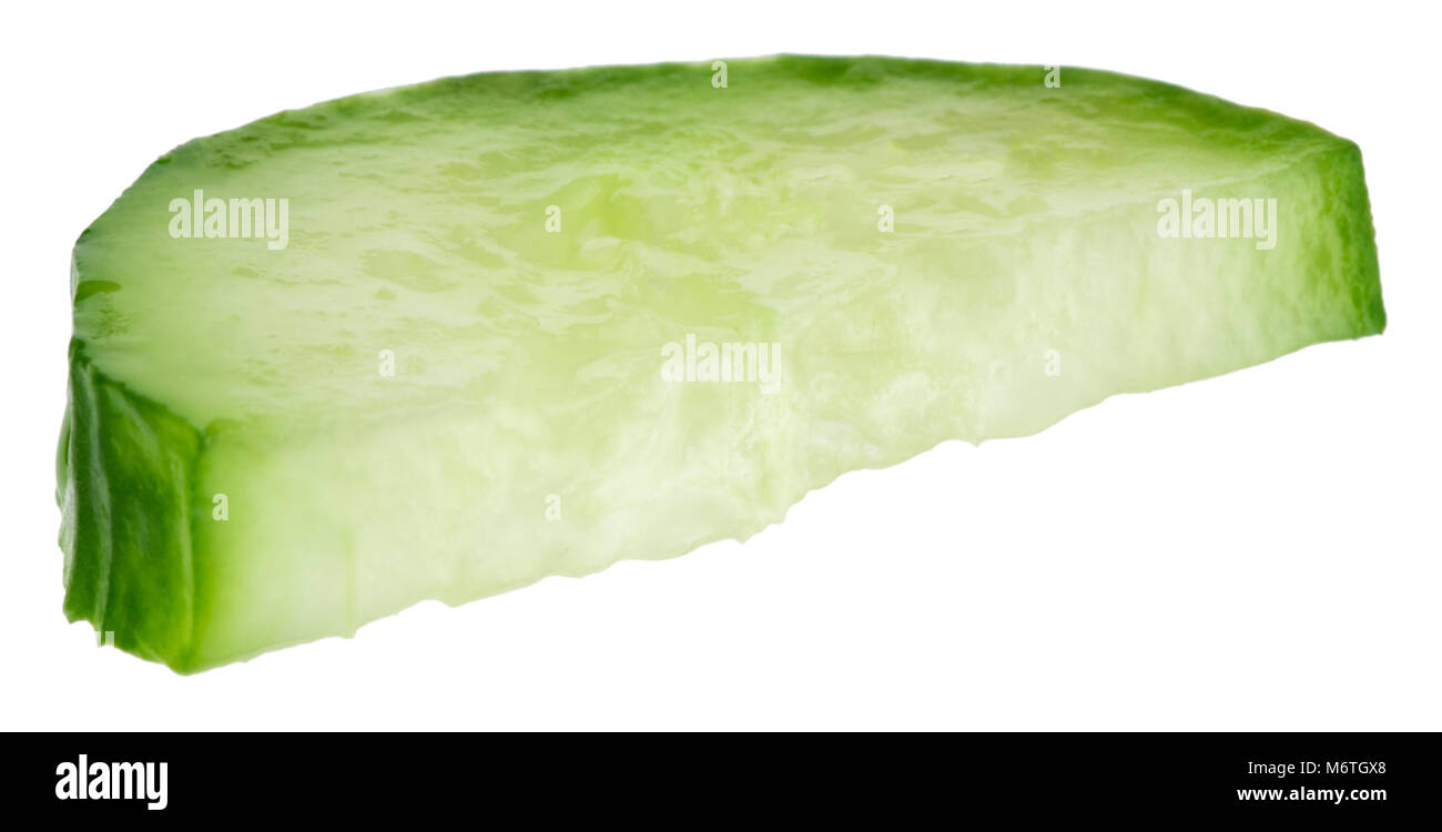 fresh slice cucumber isolated on white background Stock Photo - Alamy