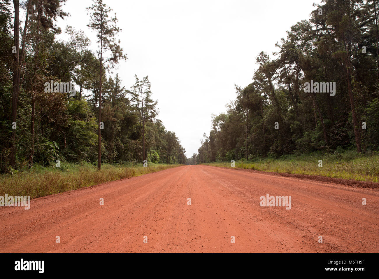 The road that runs from east to west looking in the direction of ...