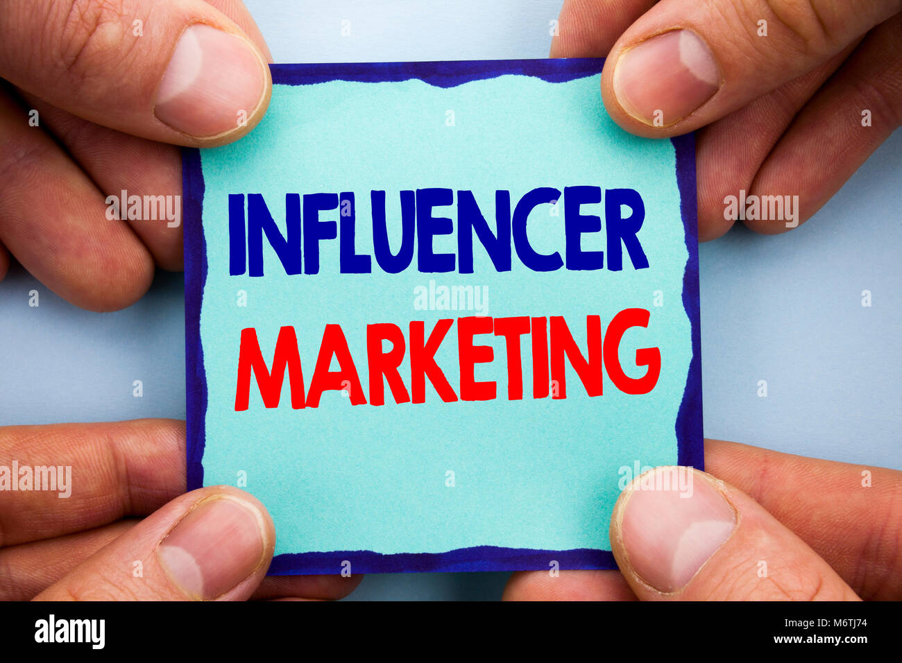 Handwriting Announcement text showing Influancer Marketing. Business ...